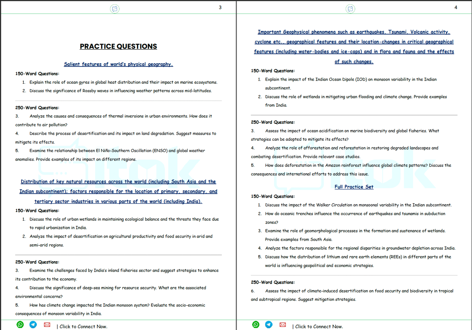 UPSC Mains Geography Practice Set 2025 (Digital PDF | Topic-wise | PYQs + Model Answers) - UPSC ...