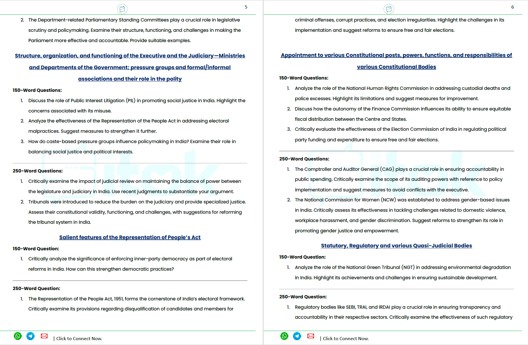 UPSC GS2 Institutions & Mechanisms Practice Set 2025 – Digital PDF | Regulatory Bodies ...